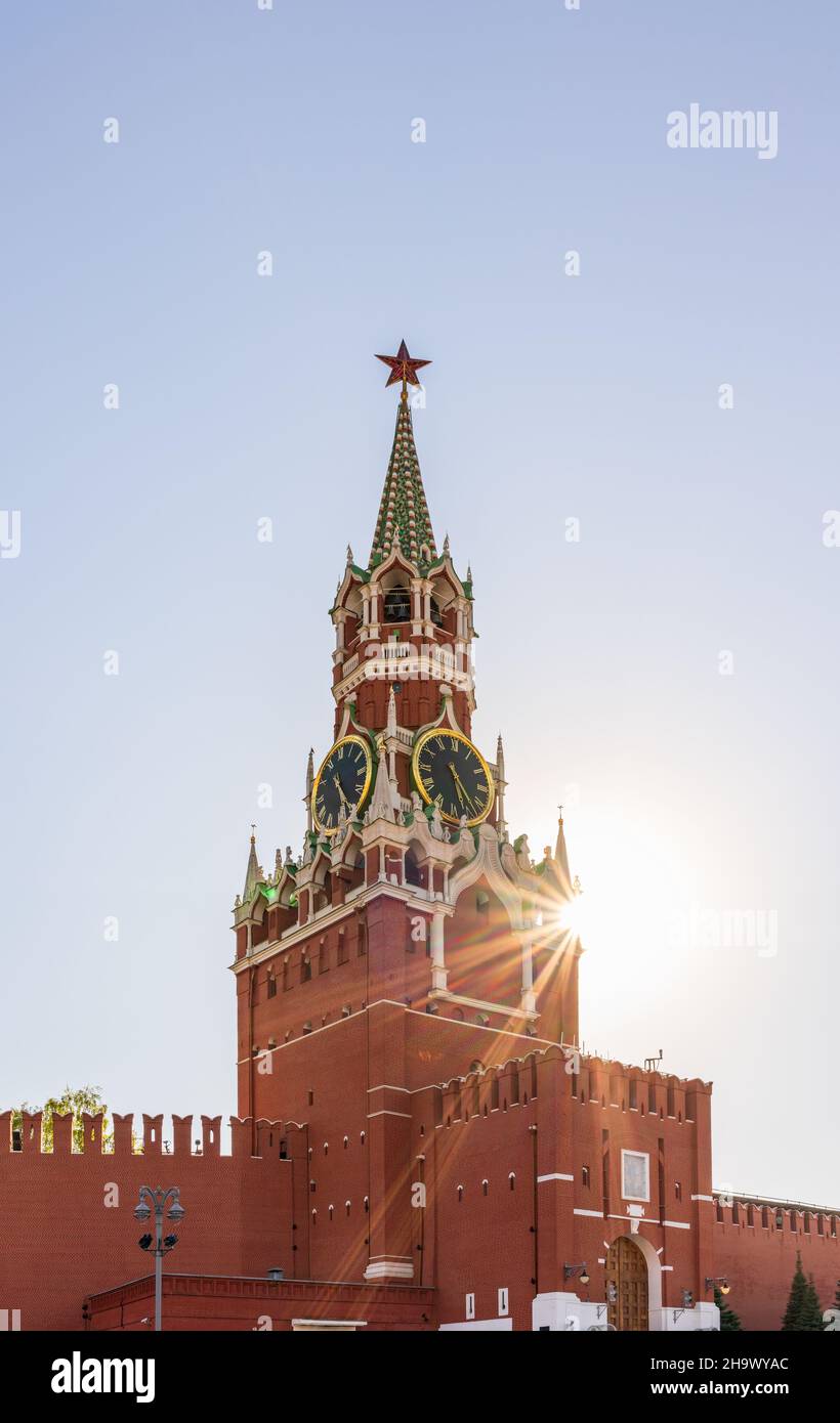 Spasskaya Tower of Moscow Kremlin. The Spasskaya Tower is the main ...