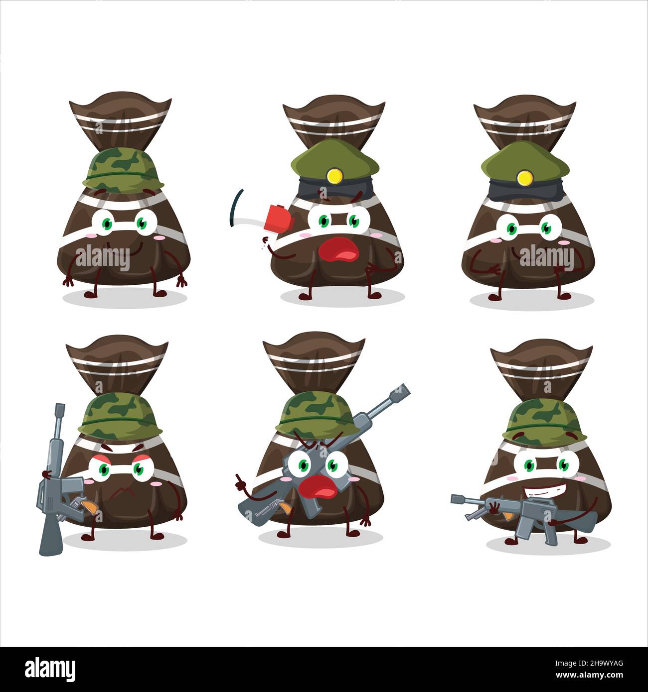 A charming soldier chocolate candy wrappers cartoon picture bring a gun ...
