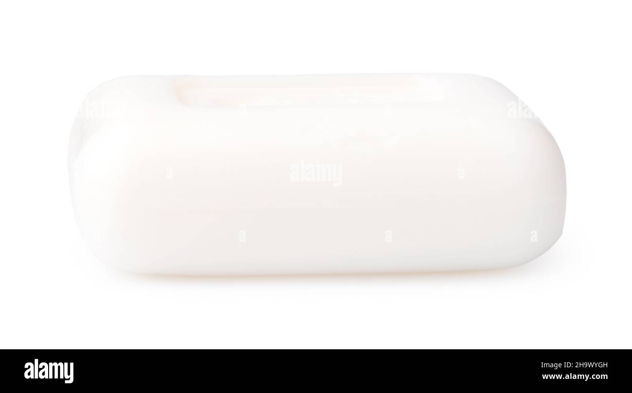Single soap bar isolated on white background Stock Photo - Alamy