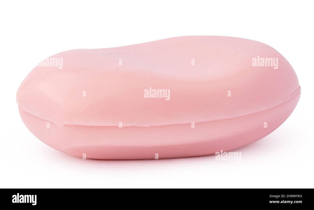 Single soap bar isolated on white background Stock Photo - Alamy
