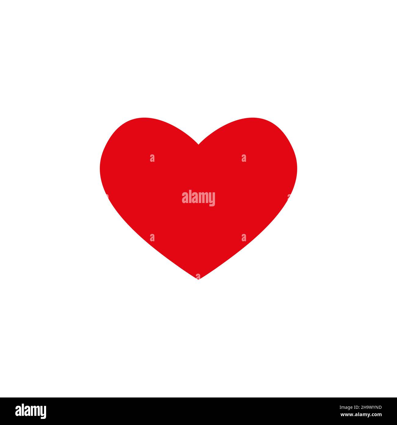 Red heart icon on white background. Love logo heart illustration Stock ...