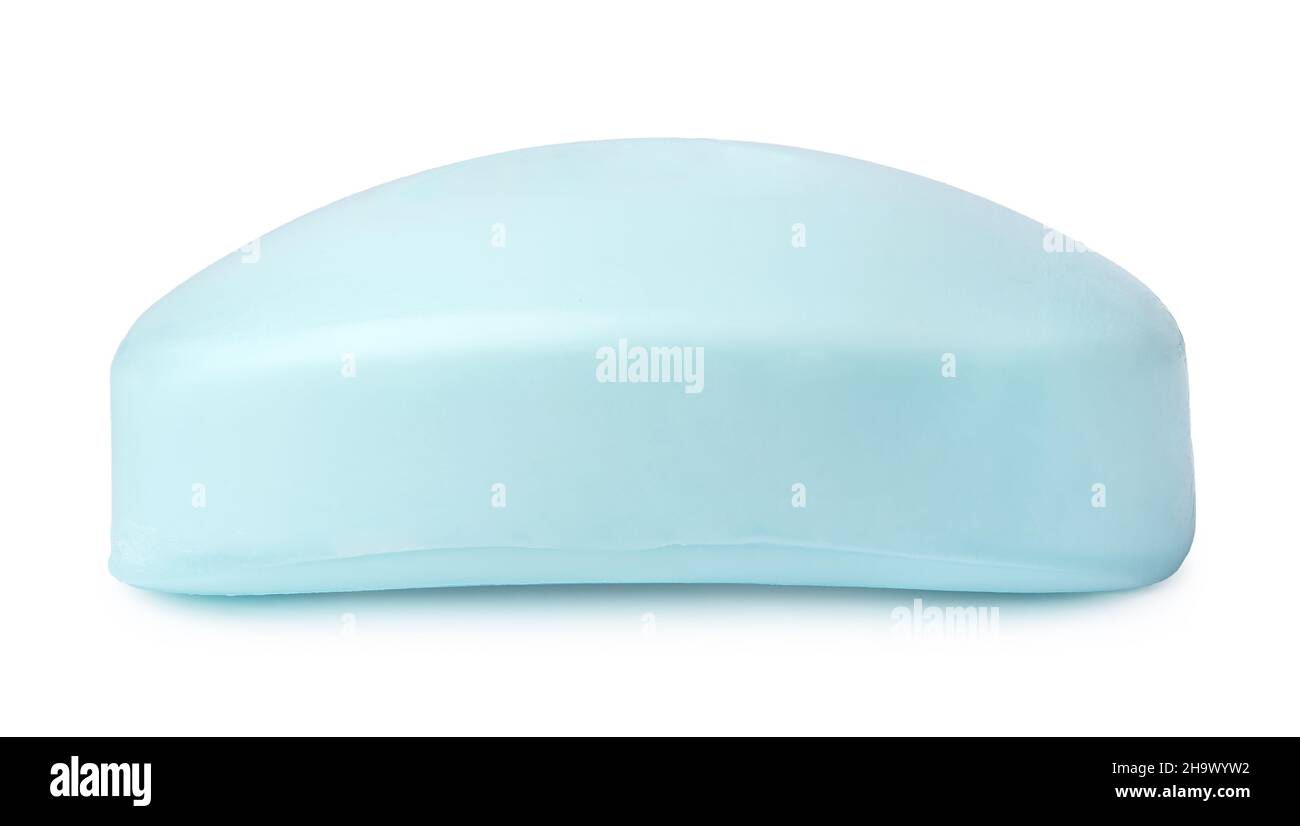 Single soap bar isolated on white background Stock Photo - Alamy