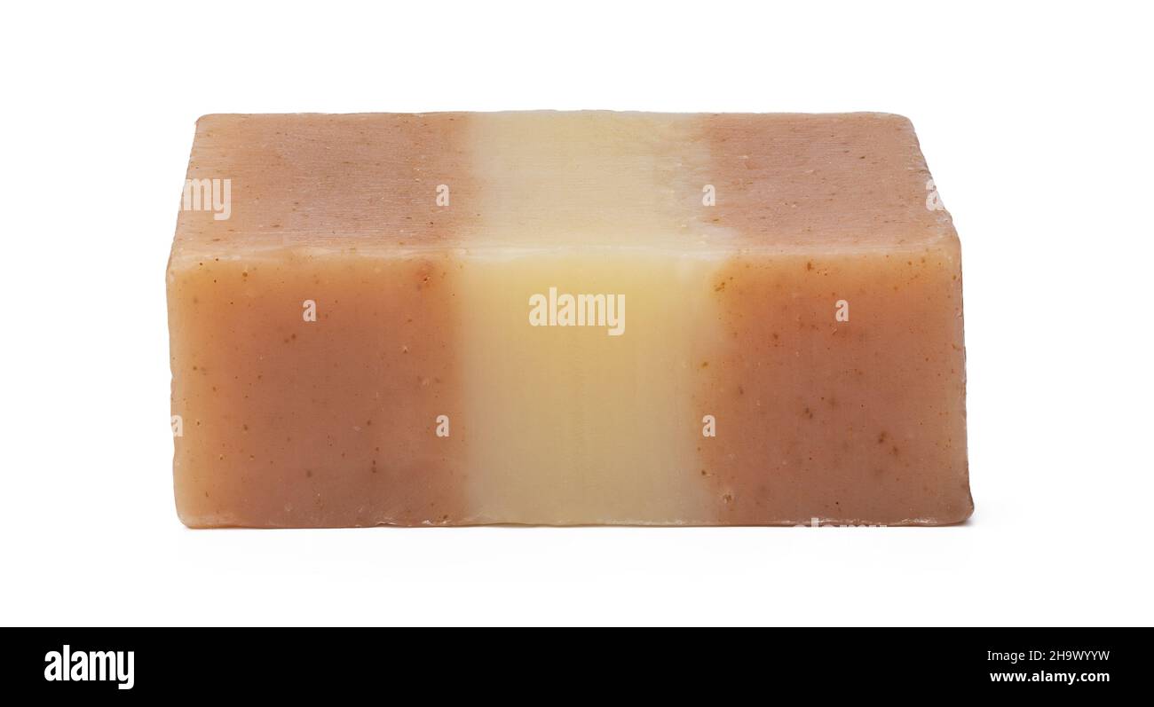 Single soap bar isolated on white background Stock Photo - Alamy