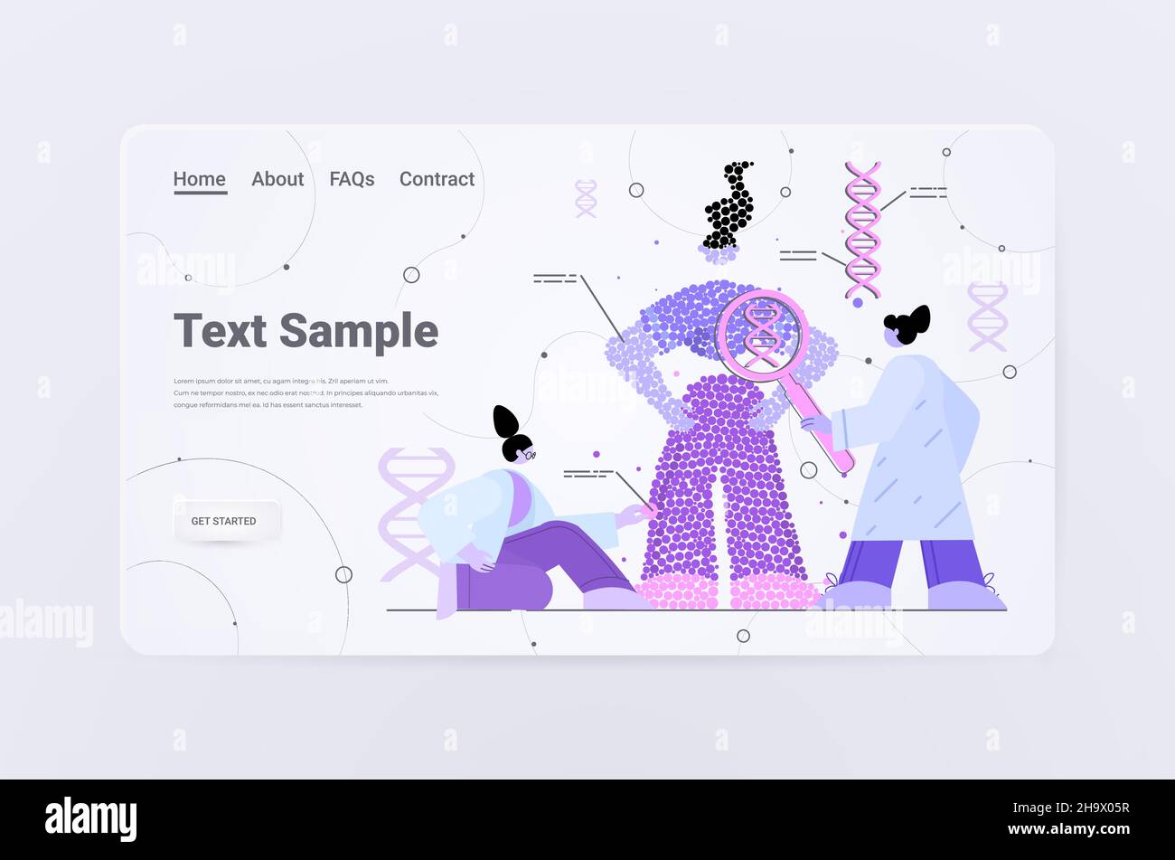 scientists working with DNA researchers making experiment in lab DNA ...