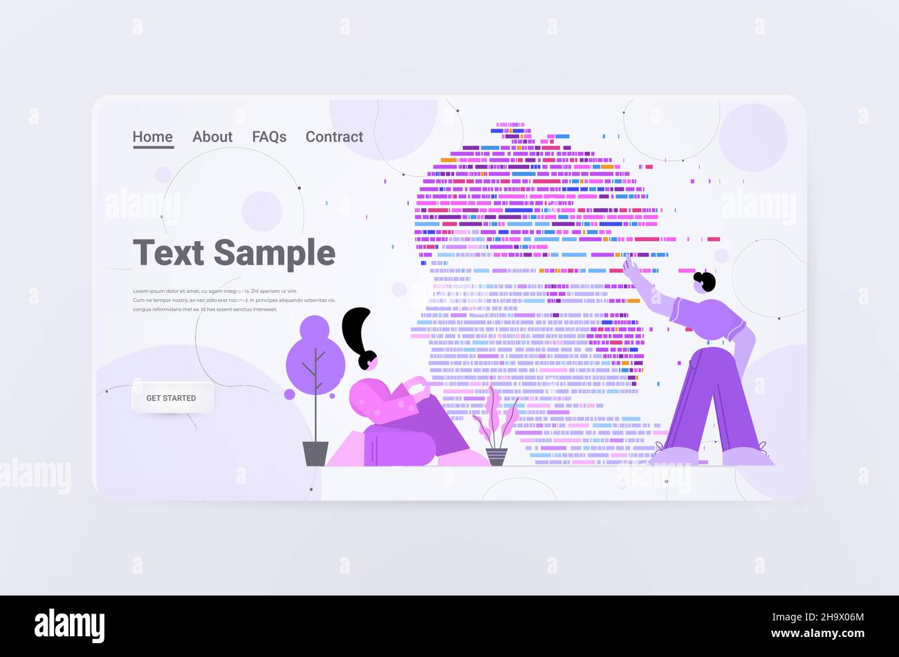 dna test infographic big genomic data with woman face genome sequence ...