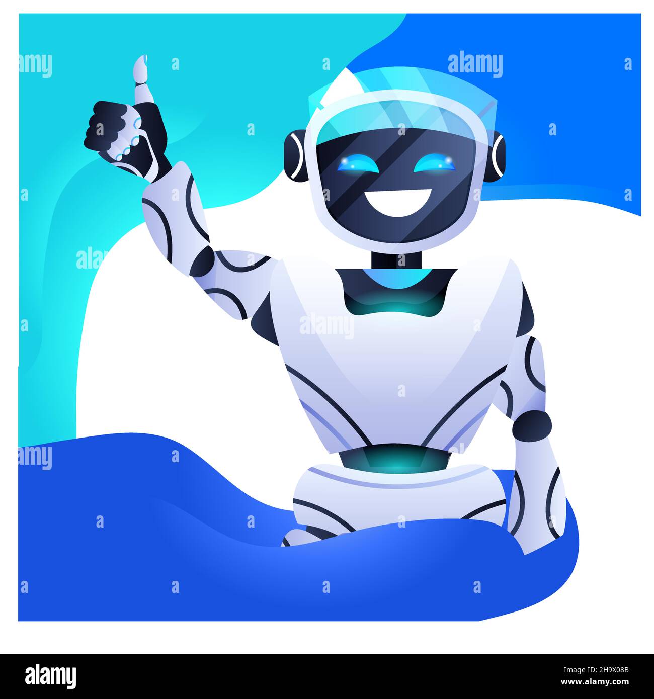 Robot Chatbot Assistant Modern Robotic Character Artificial