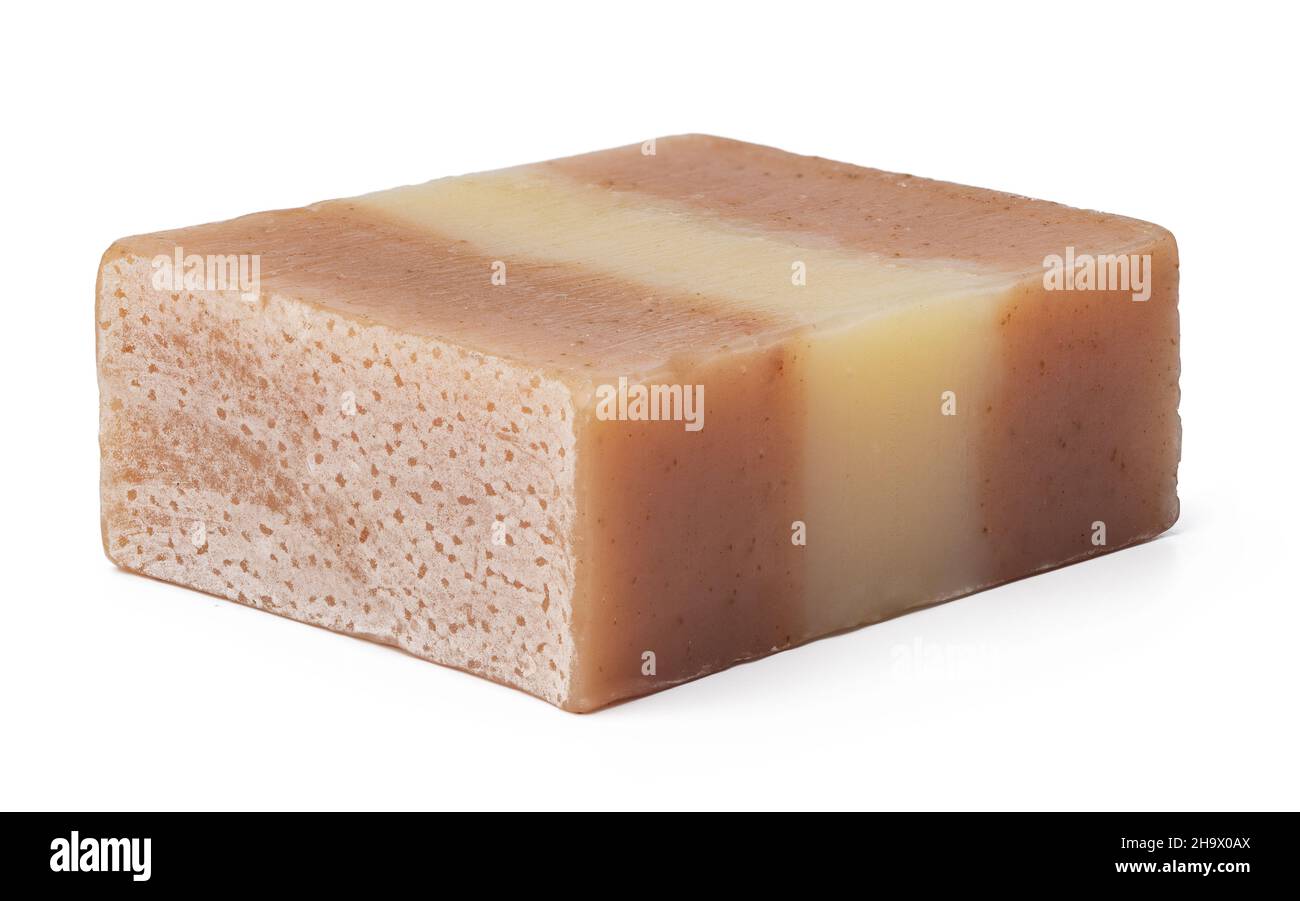Single soap bar isolated on white background Stock Photo - Alamy