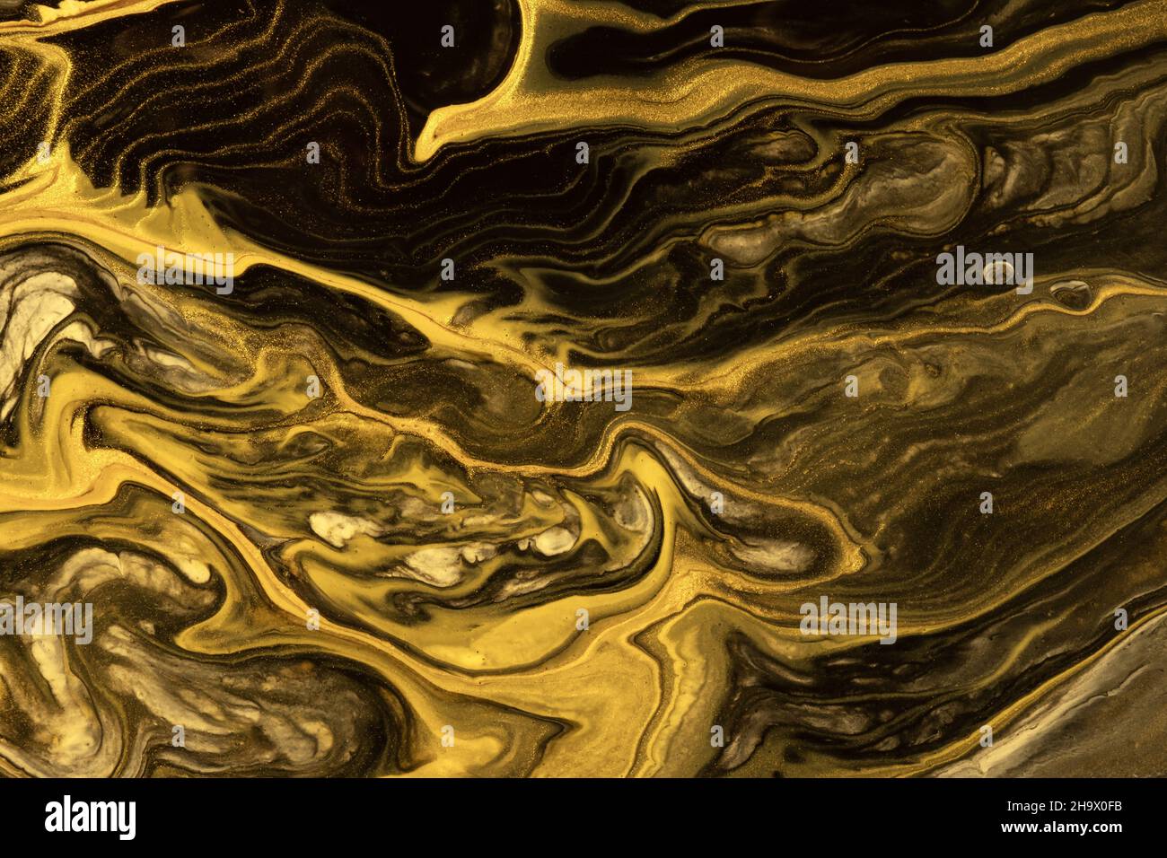 Painting Acrylic Gold black Abstract acrylpainting Fluid art etna.com.pe