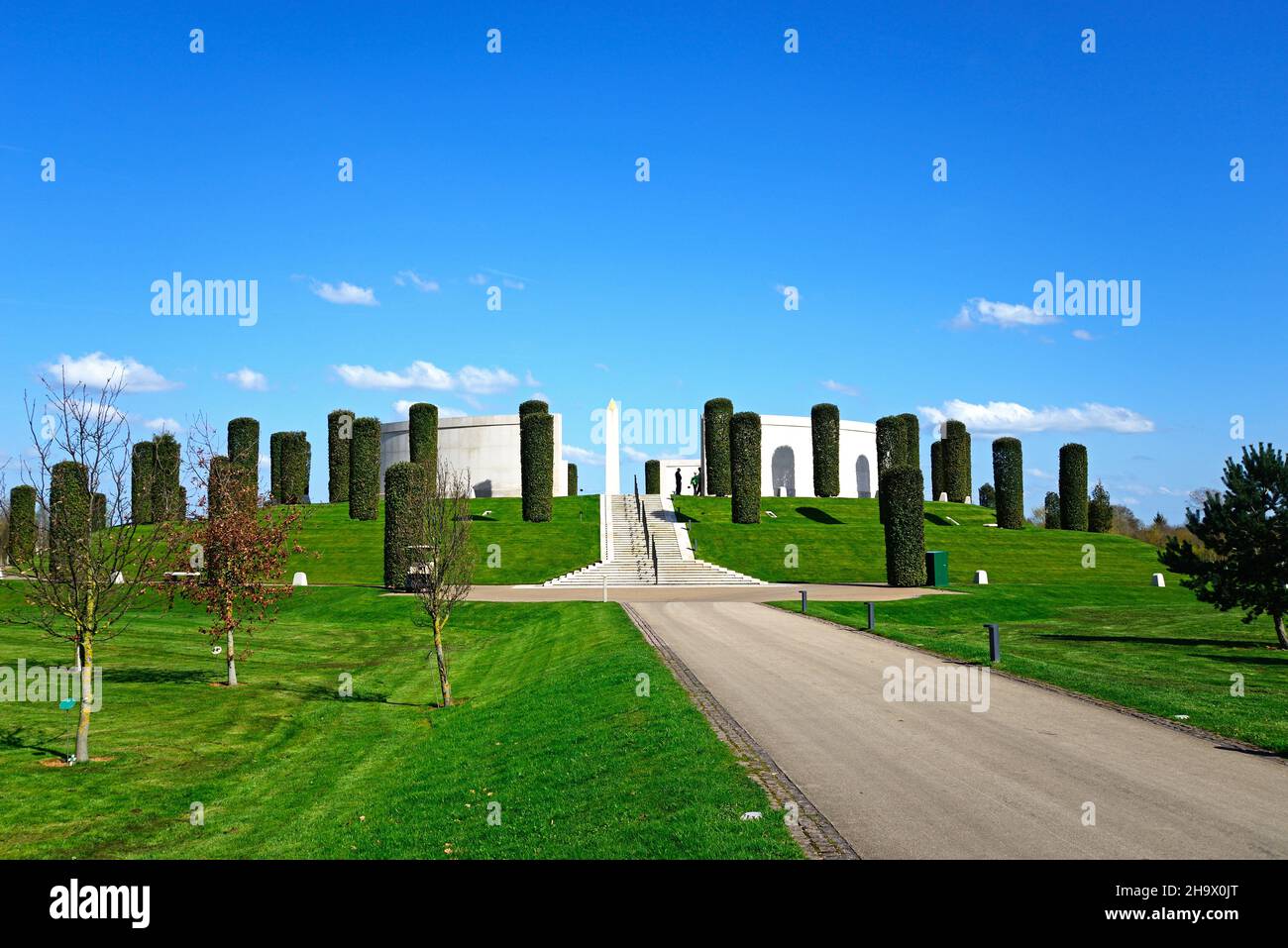 Front view of the Armed Forces Memorial, National Memorial Arboretum ...