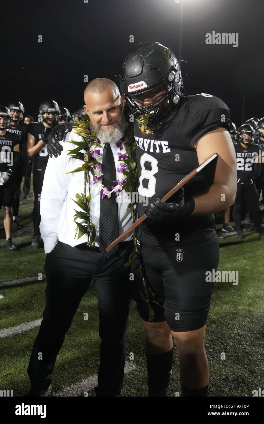 Long Beach, United States. 26th Nov, 2021. Servite Friars coach Troy ...
