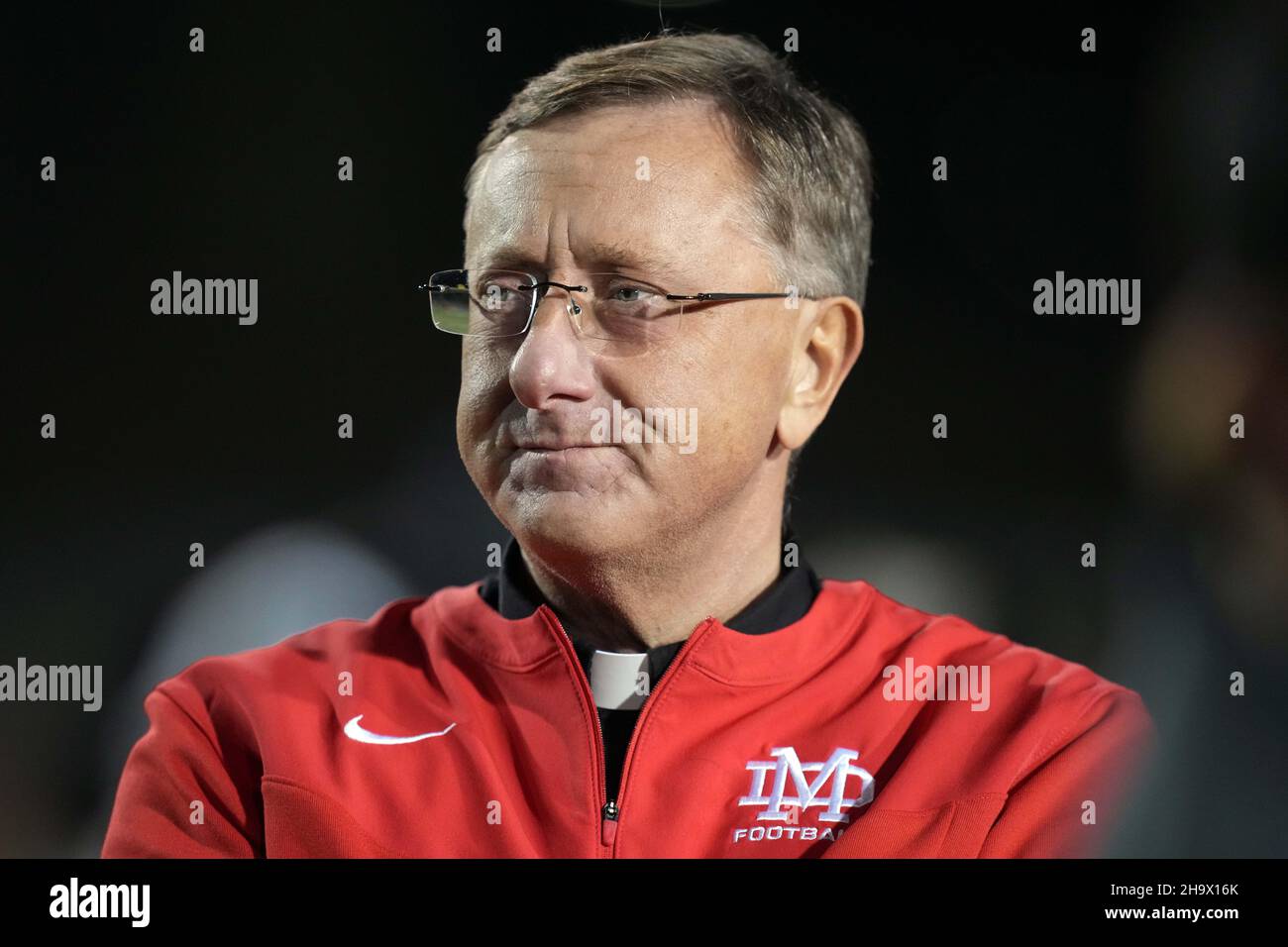 Mater Dei Monarchs president Walter Jenkins reacts after 27-7 victory ...