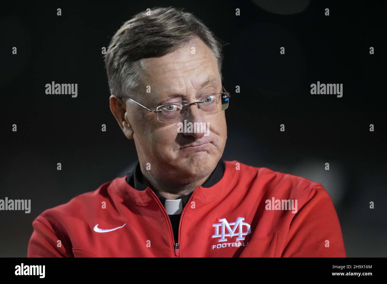 Mater Dei Monarchs president Walter Jenkins reacts after 27-7 victory ...