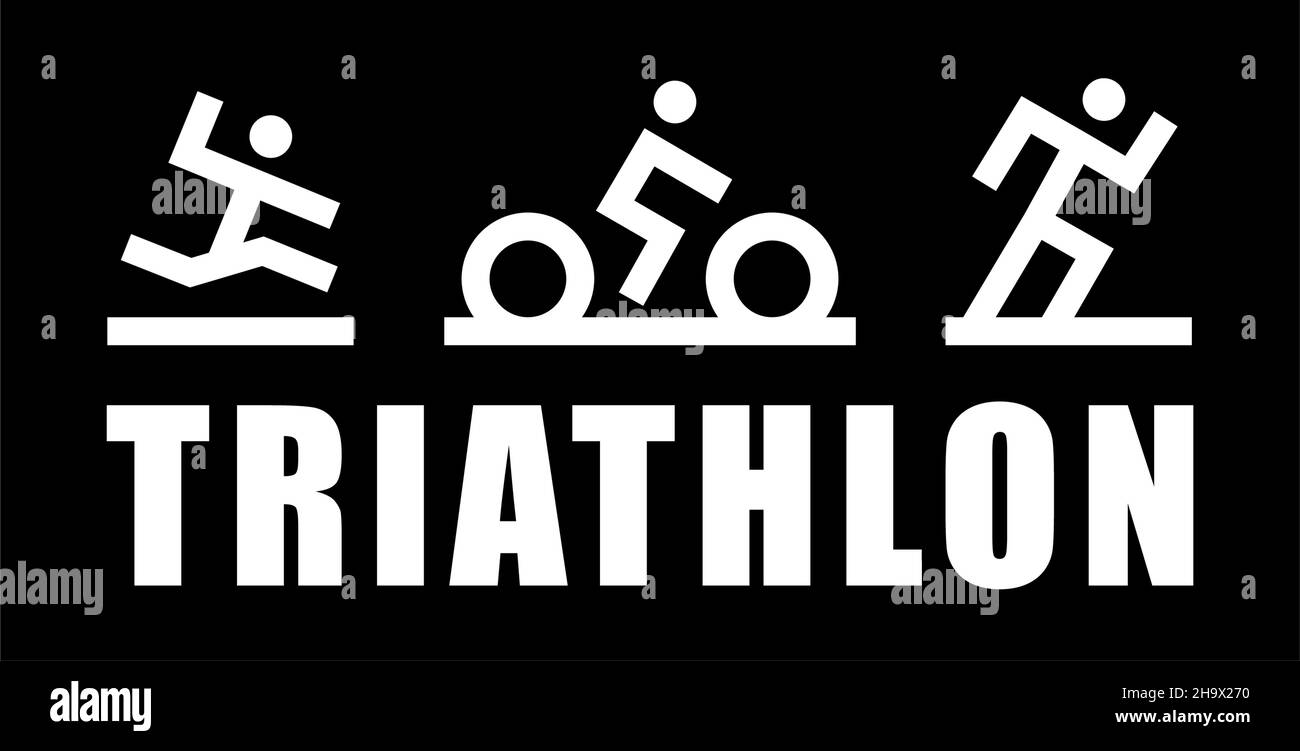 Triathlon pattern for sport event, running and cycling club. Triathlon ...