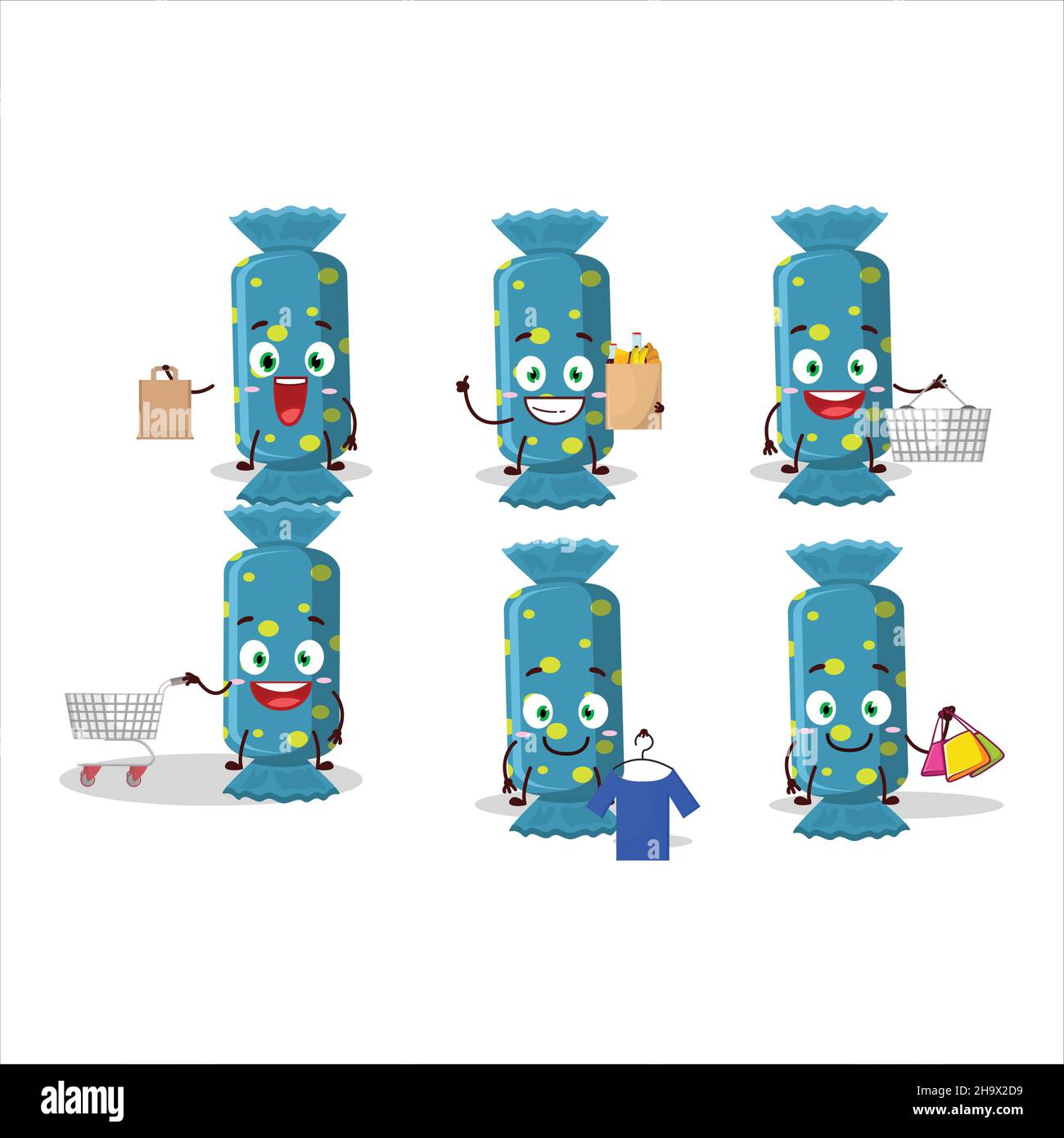 Blue long candy package hi-res stock photography and images - Alamy