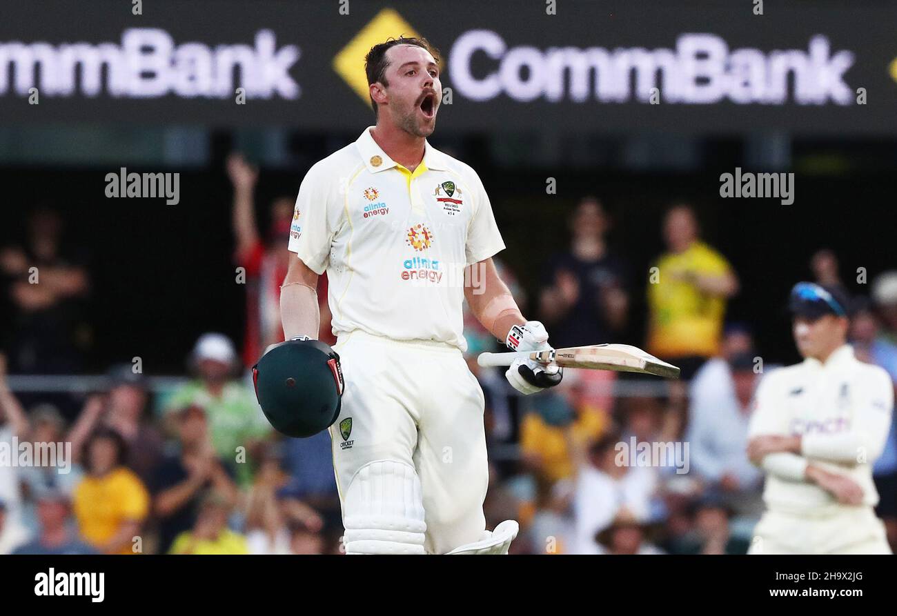 Australia's Travis Head celebrates his century during day two of the ...