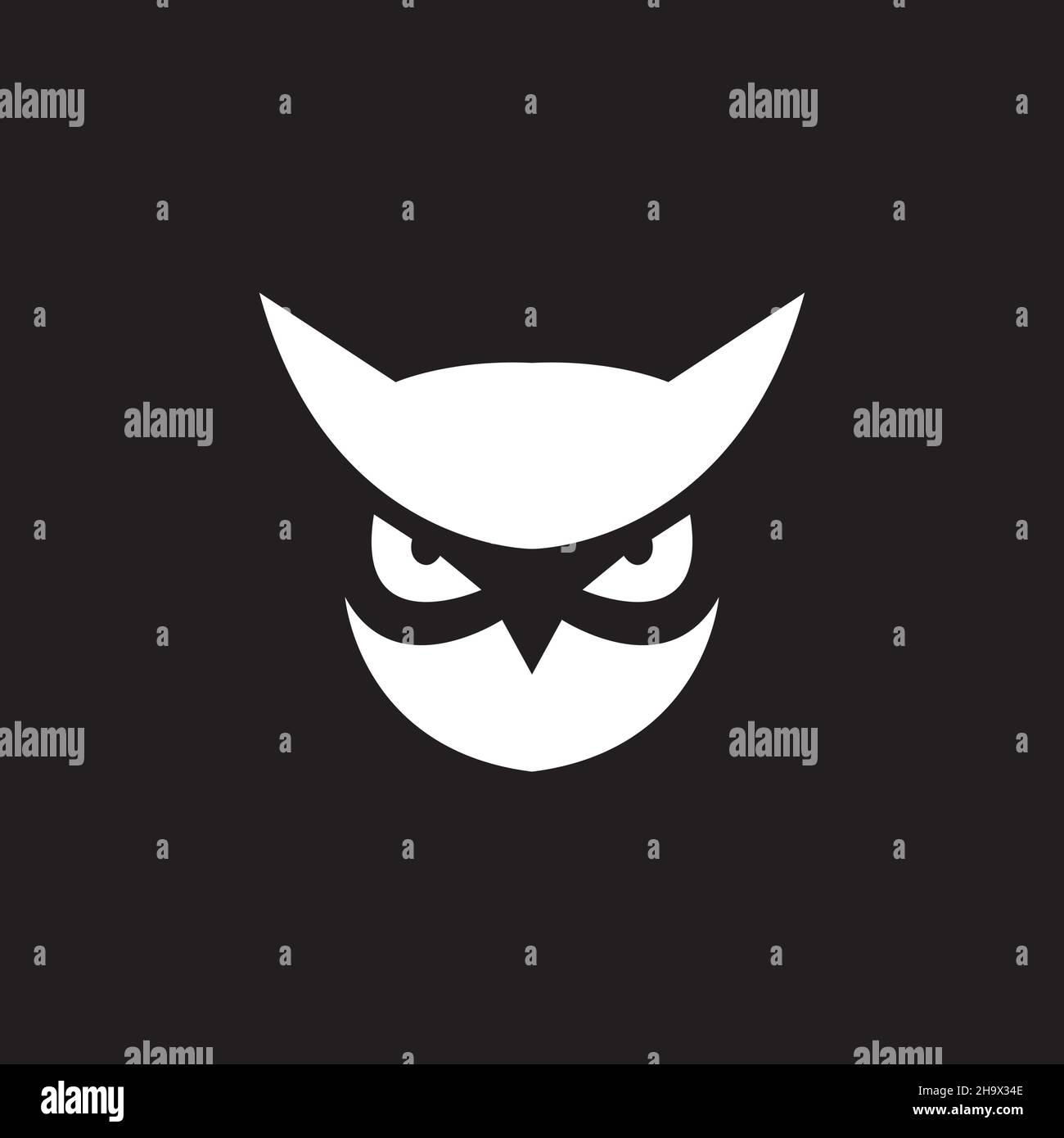 Barn owl face illustration hi-res stock photography and images - Alamy
