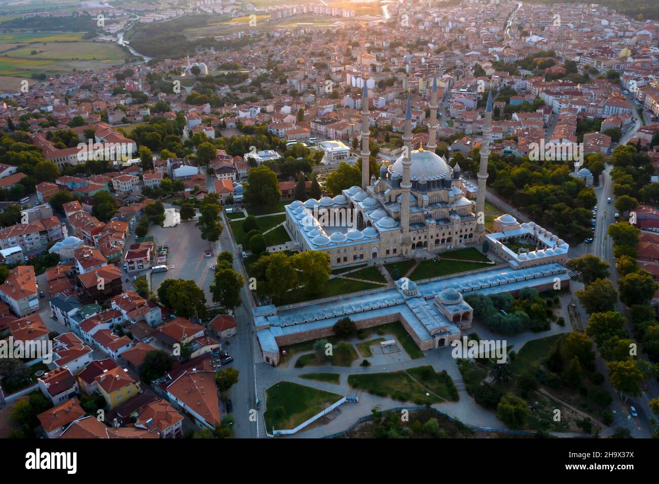 Selimiye Mosque exterior view in Edirne City of Turkey. Edirne was ...