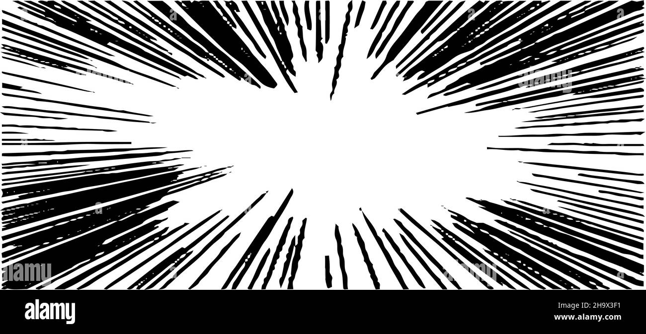 This is a illustration of Horizontal Hand-painted comic concentrated ...