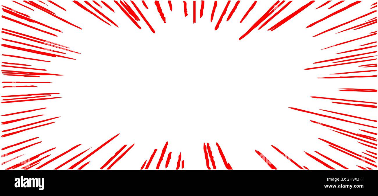 This is a illustration of Horizontal Hand-painted comic concentrated ...