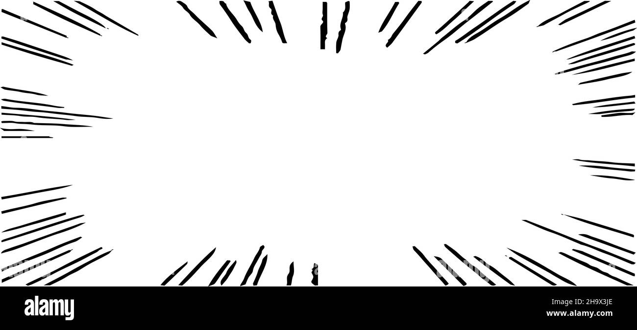 This is a illustration of Horizontal Hand-painted comic concentrated ...