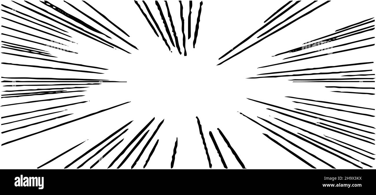This is a illustration of Horizontal Hand-painted comic concentrated ...