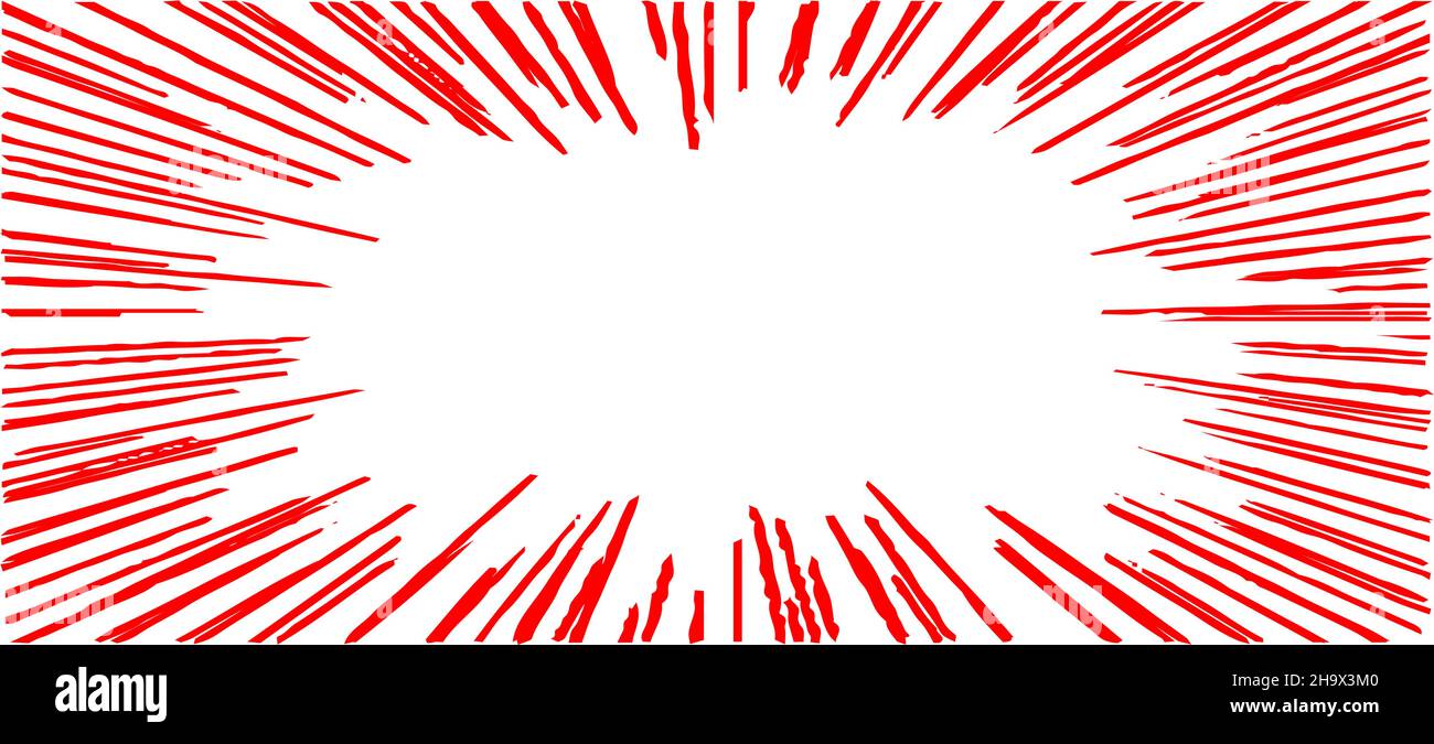 This is a illustration of Horizontal Hand-painted comic concentrated ...