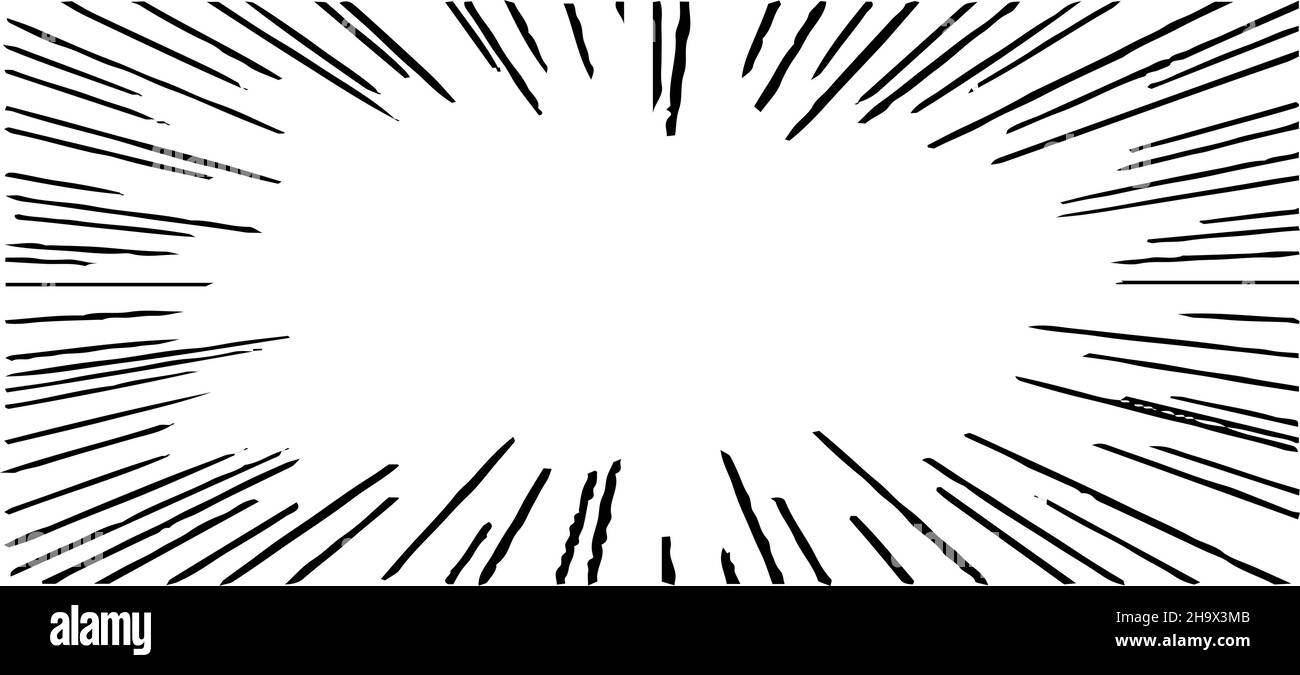 This is a illustration of Horizontal Hand-painted comic concentrated ...