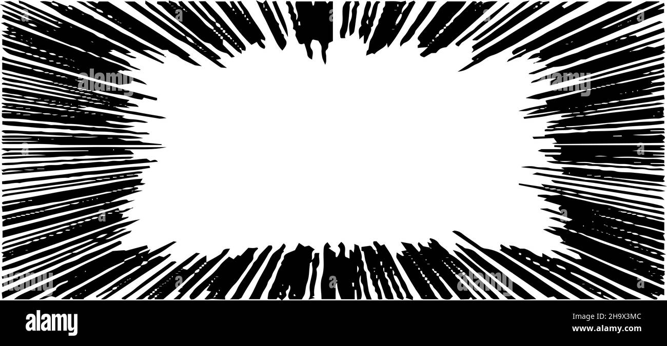 This is a illustration of Horizontal Hand-painted comic concentrated ...