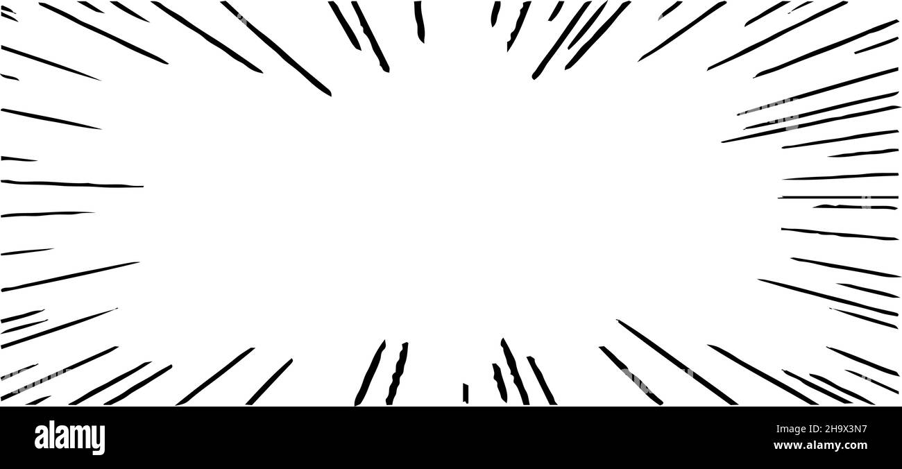 This is a illustration of Horizontal Hand-painted comic concentrated ...