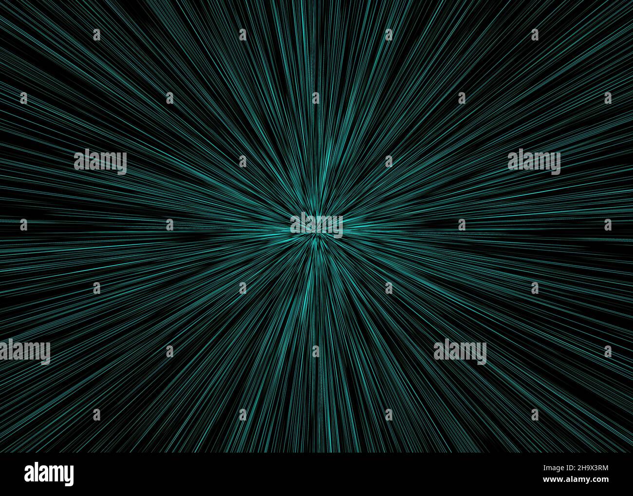 Abstract sunlights rays effect. Bright sun or laser cosmic rays ...