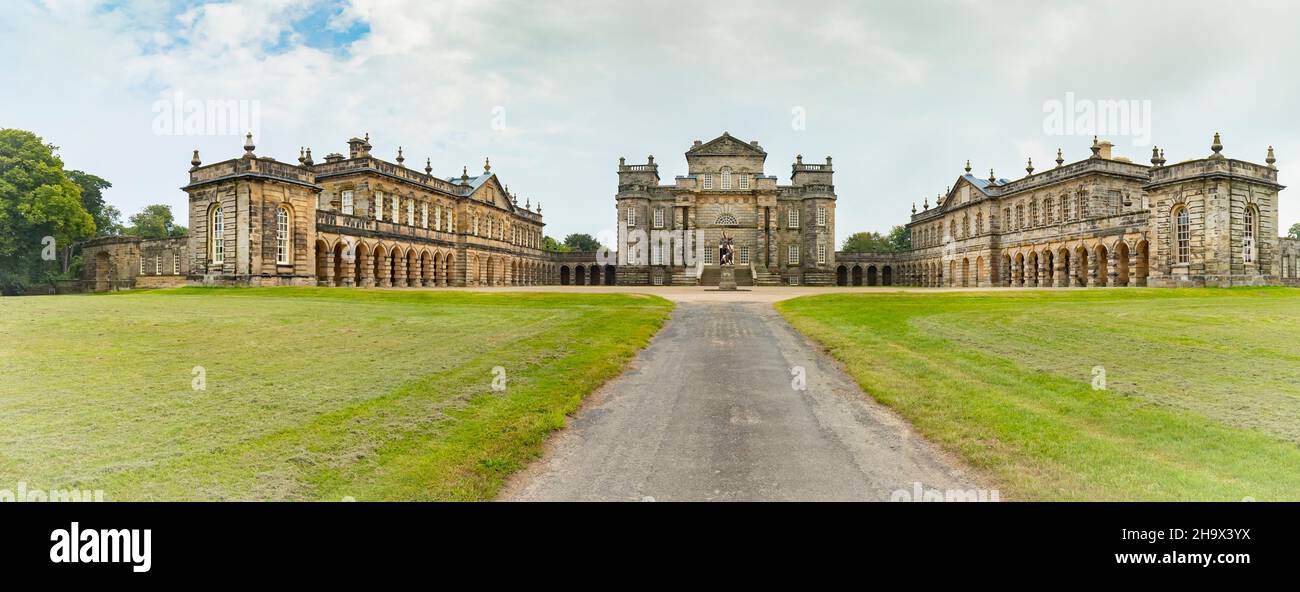 wide angle panorama of Seaton delaval hall in northumberland Stock ...