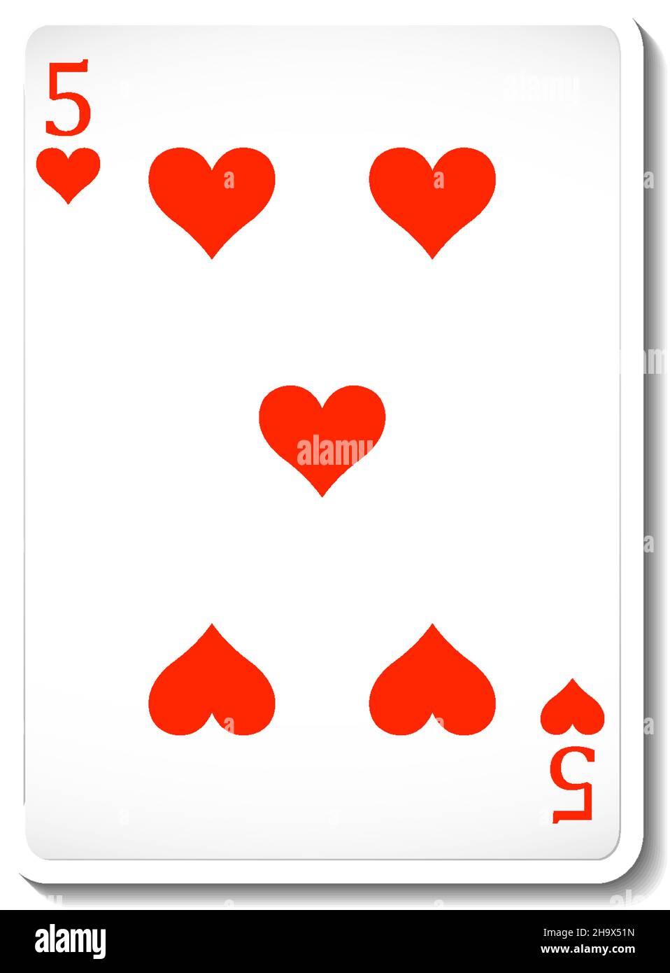 Five of hearts Cut Out Stock Images & Pictures - Alamy