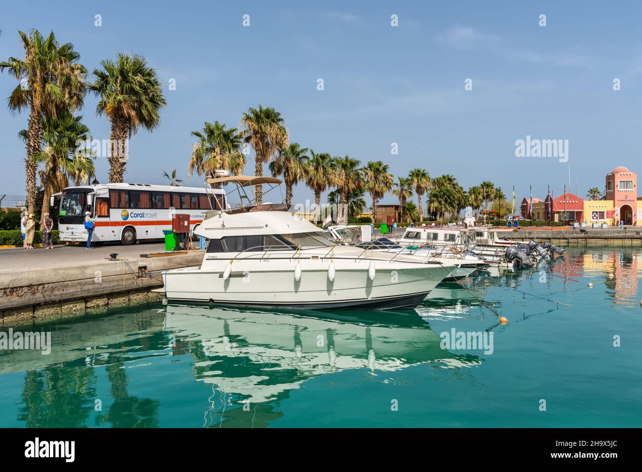 Hurghada, Egypt - May 31, 2021: Yachts and tourist boats in the ...