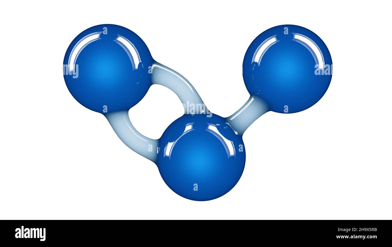 3D Rendering of molecule on a white background, clipping path included ...