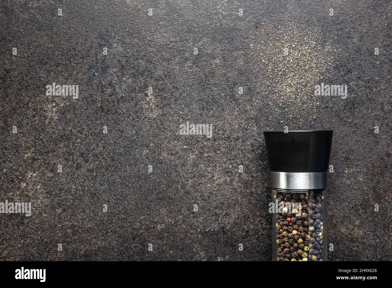 Overhead black pepper hi-res stock photography and images - Alamy