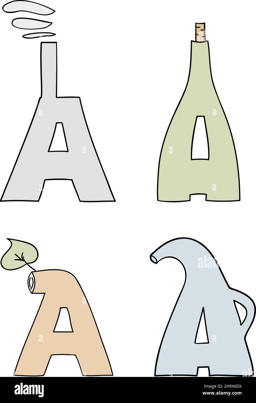 Free Stylized Letters Clipart