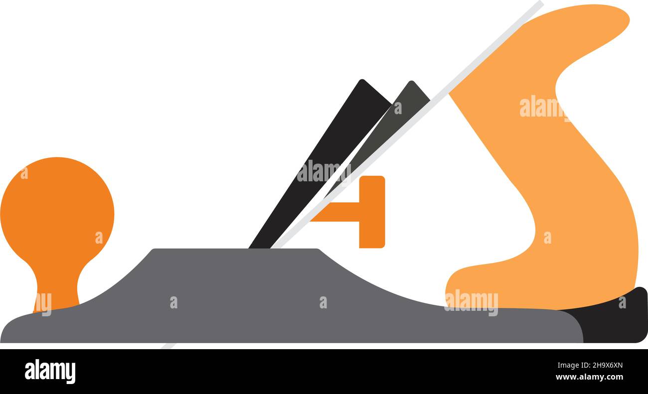 Icon Of Jack-plane. Flat Color Design. Vector Illustration Stock Vector ...