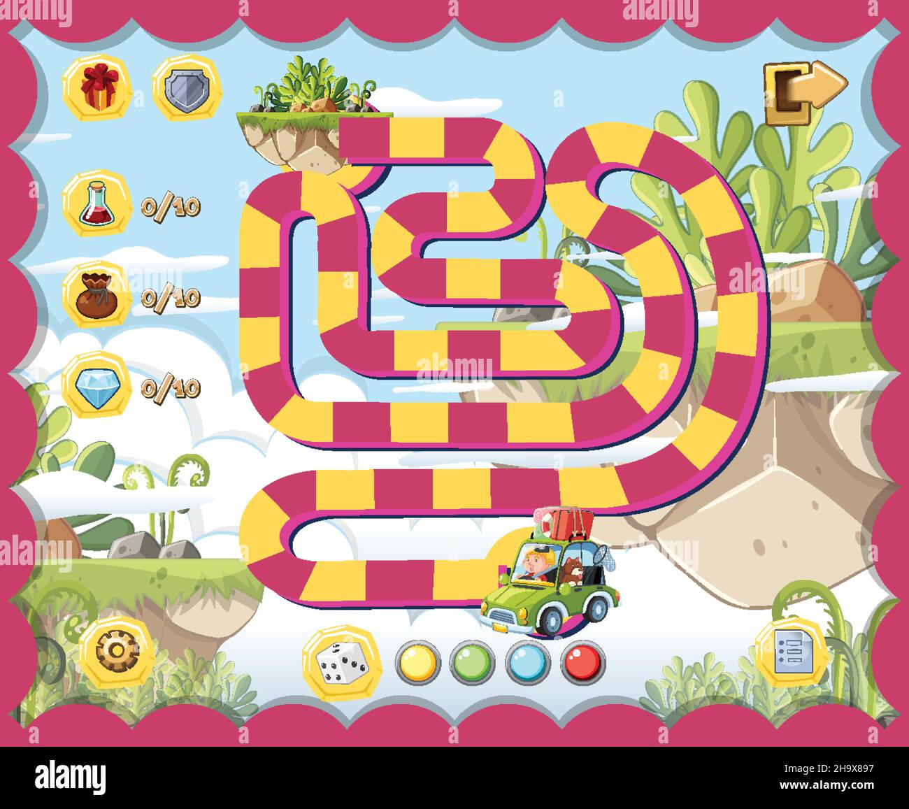 Counting number game template for kid illustration Stock Vector Image ...