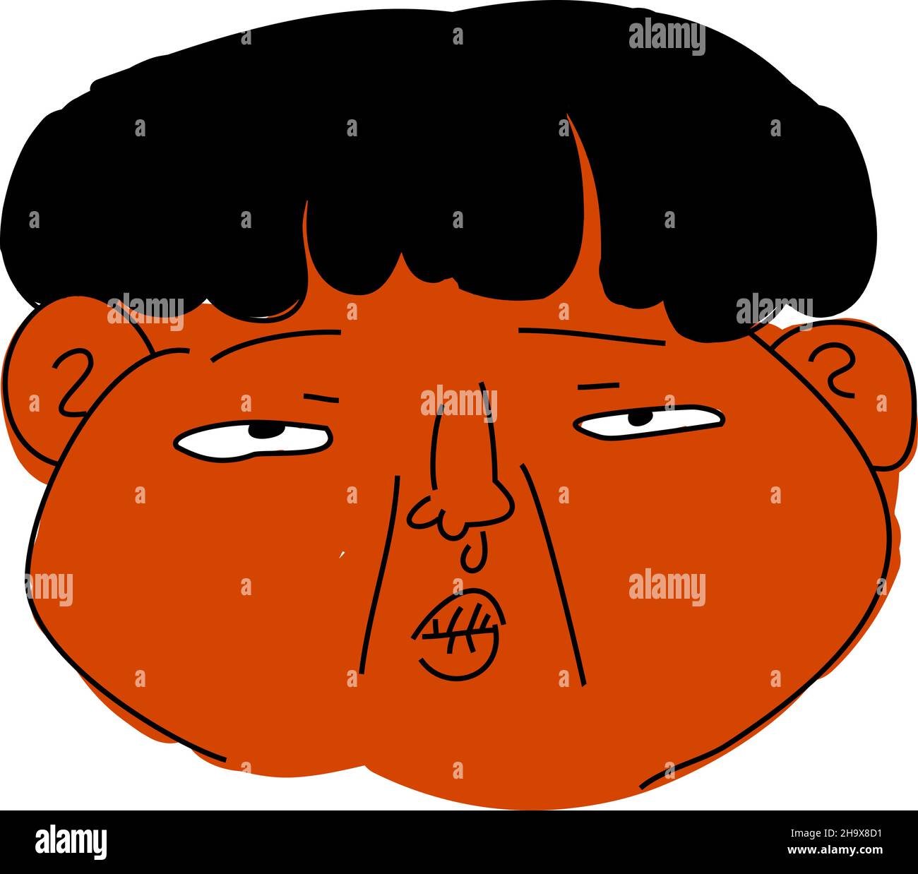 This is a illustration of Unpleasant uncle aunt face Stock Vector Image ...