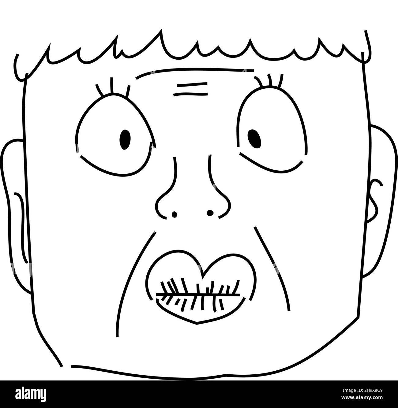 This is a illustration of Unpleasant uncle aunt face Stock Vector Image ...