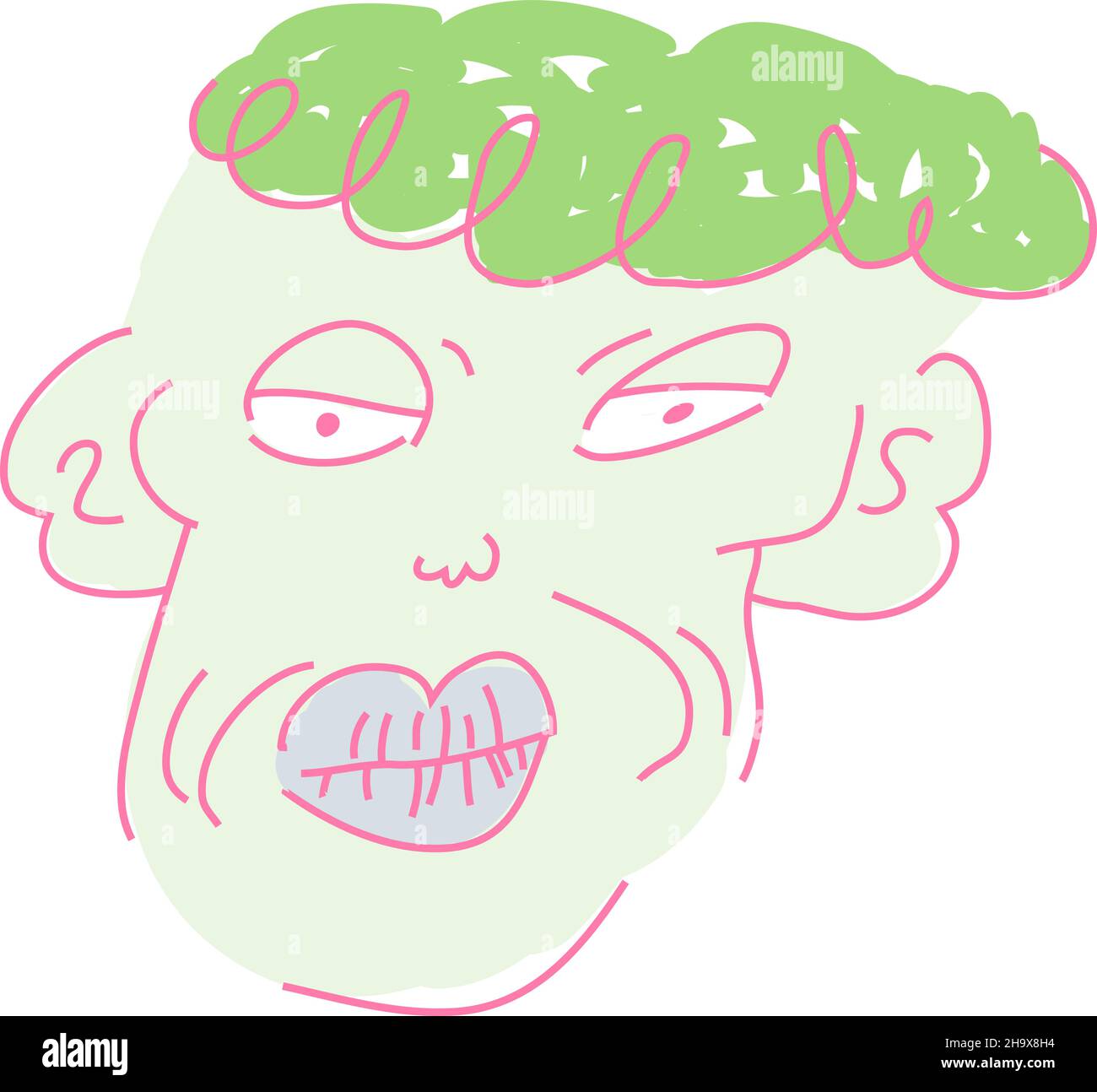 This is a illustration of Unpleasant uncle aunt face Stock Vector Image ...