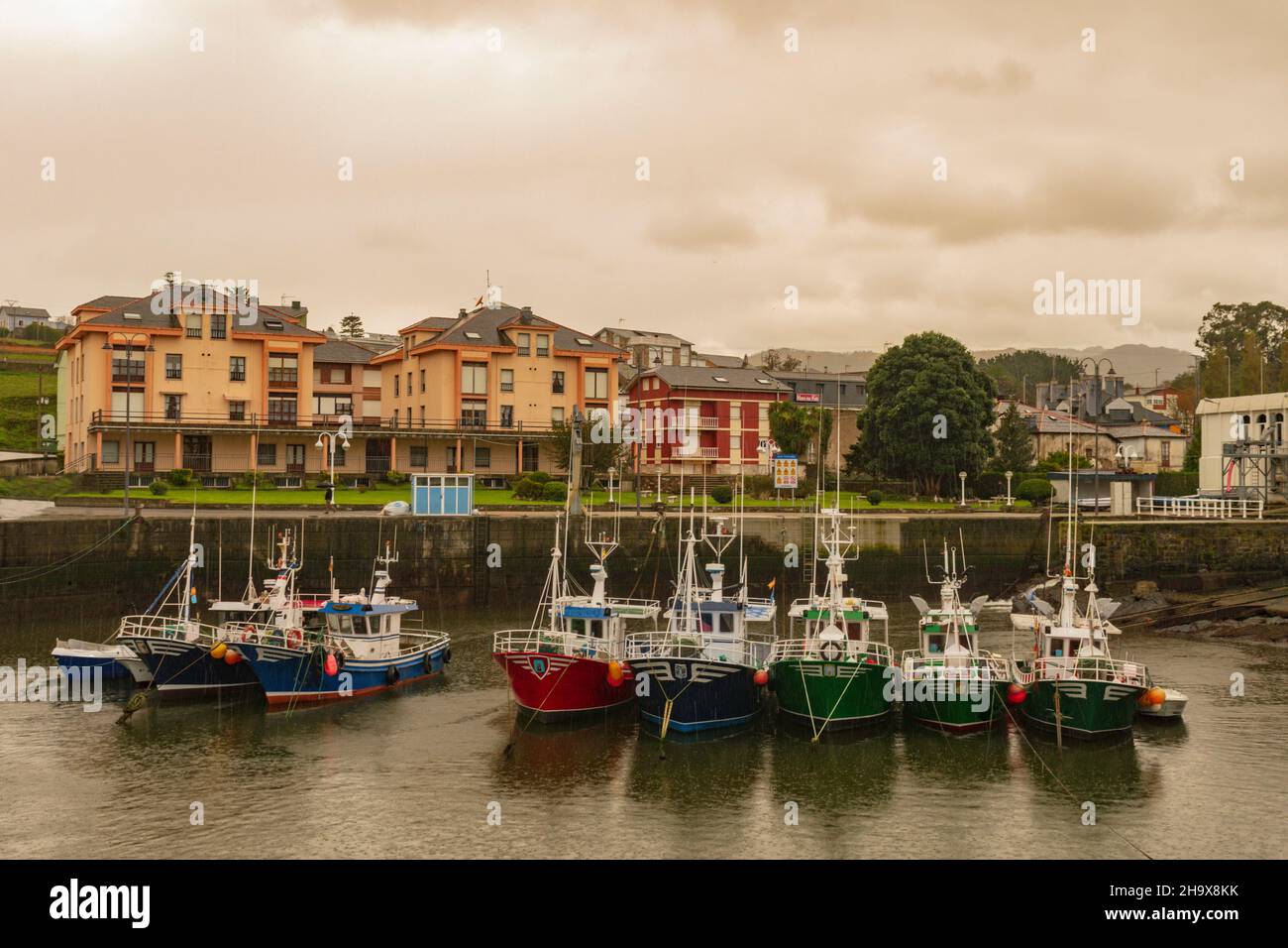 Small fishing port in Puerto de Verga - Asturias Stock Photo - Alamy