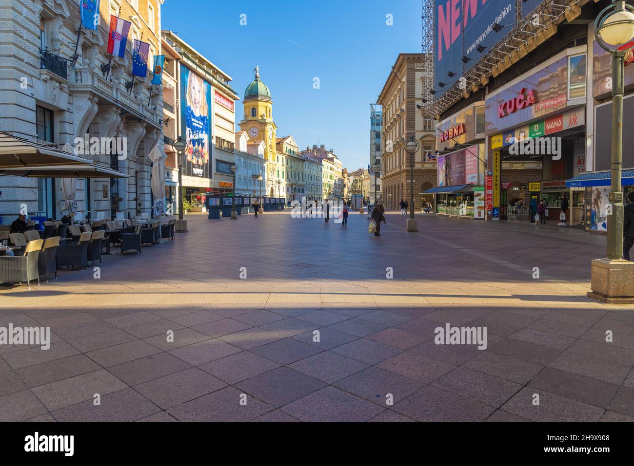 The city center in Rijeka City, Croatia Stock Photo - Alamy