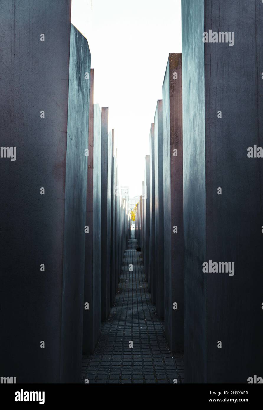 View between the stelae of the famous Memorial to the Murdered Jews of ...