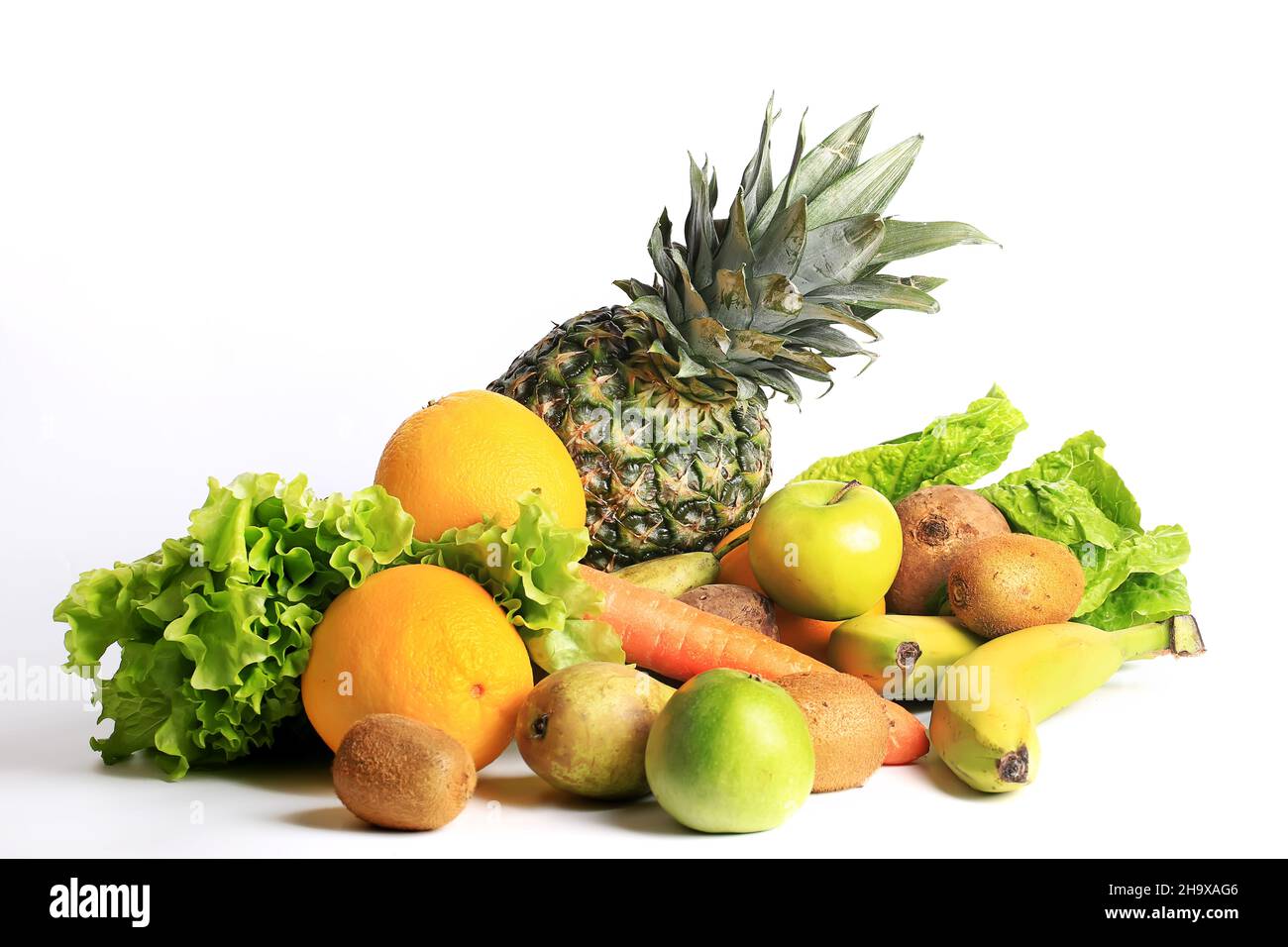 fruit set isolated on white background Stock Photo - Alamy