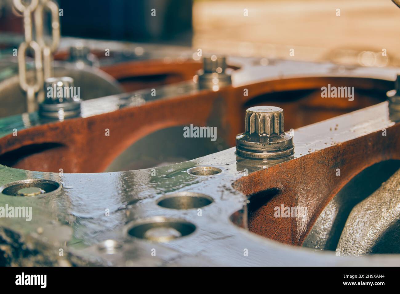 Zoom View Right Frame Cylinder Block Bolt and Crankshaft and Engine Oil ...