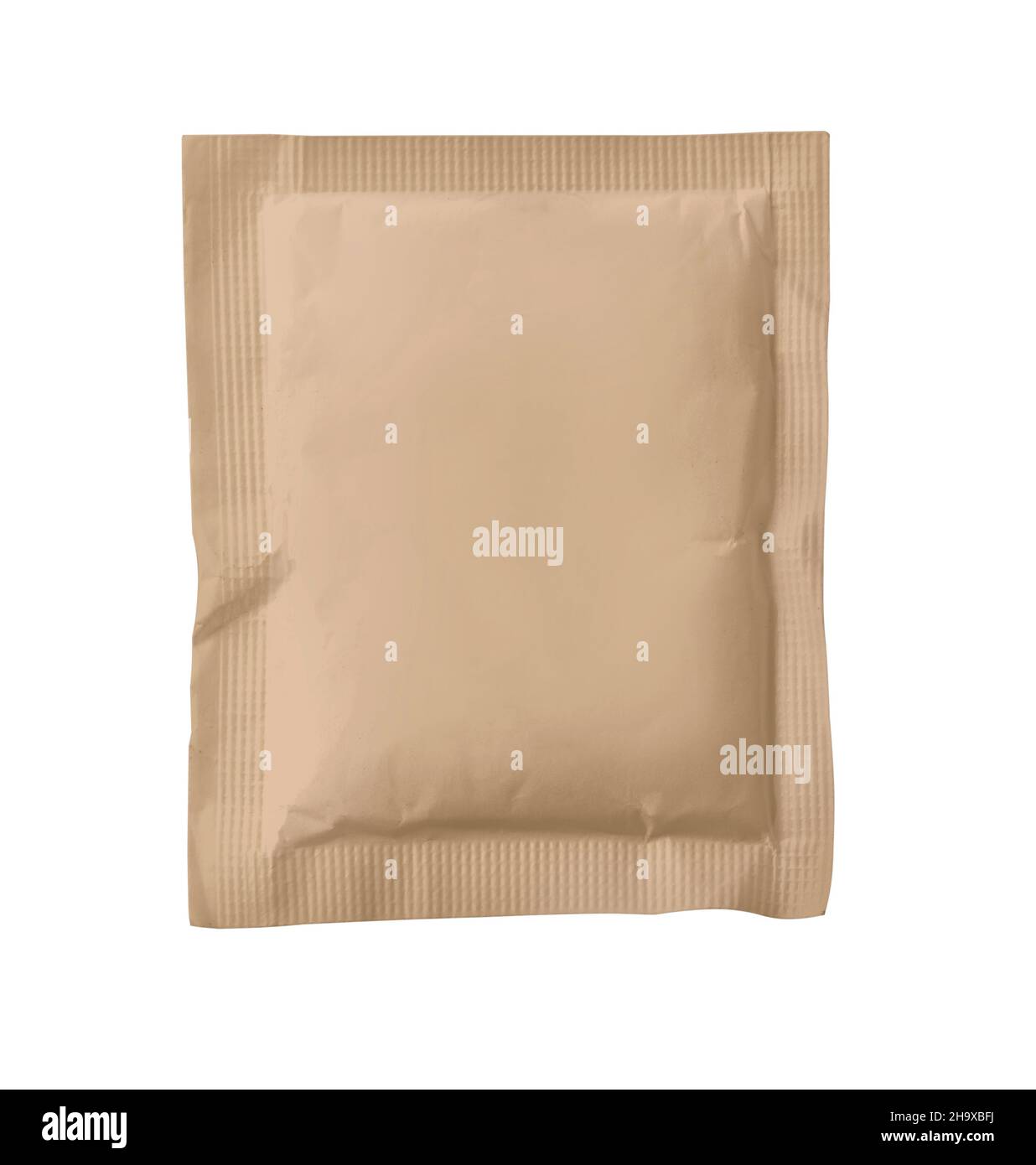 Paper Blank sachet packet mockup, isolated, top view, clipping path ...
