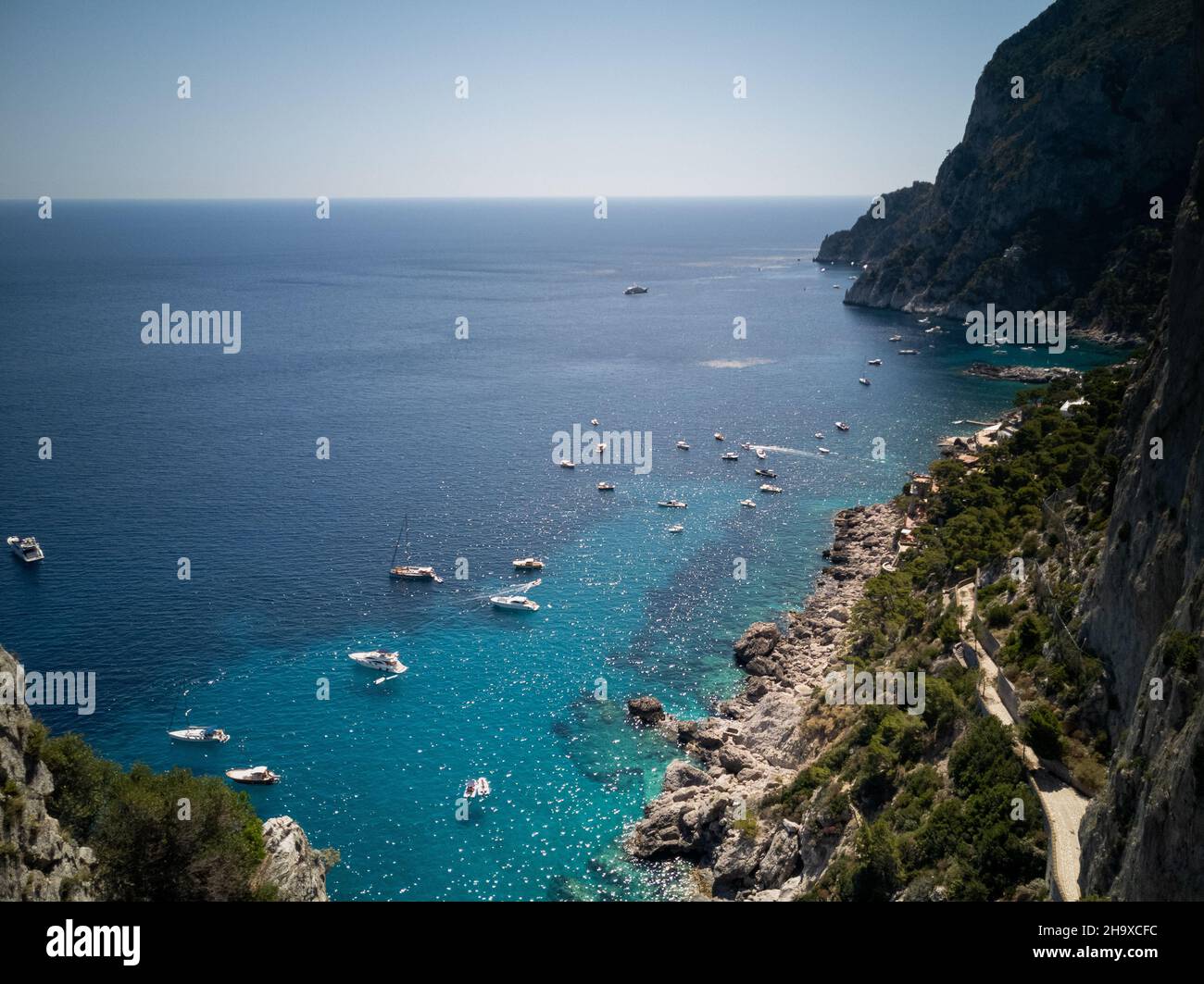 Magnificent view of the island of Capri with its beautiful sea Stock ...