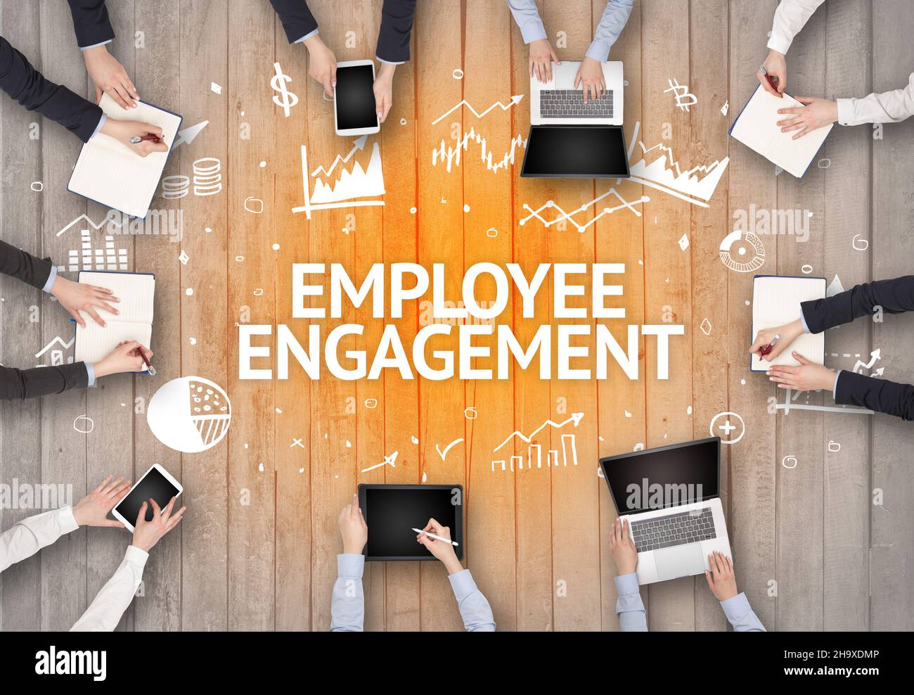 Group of Busy People Working in an Office Stock Photo - Alamy