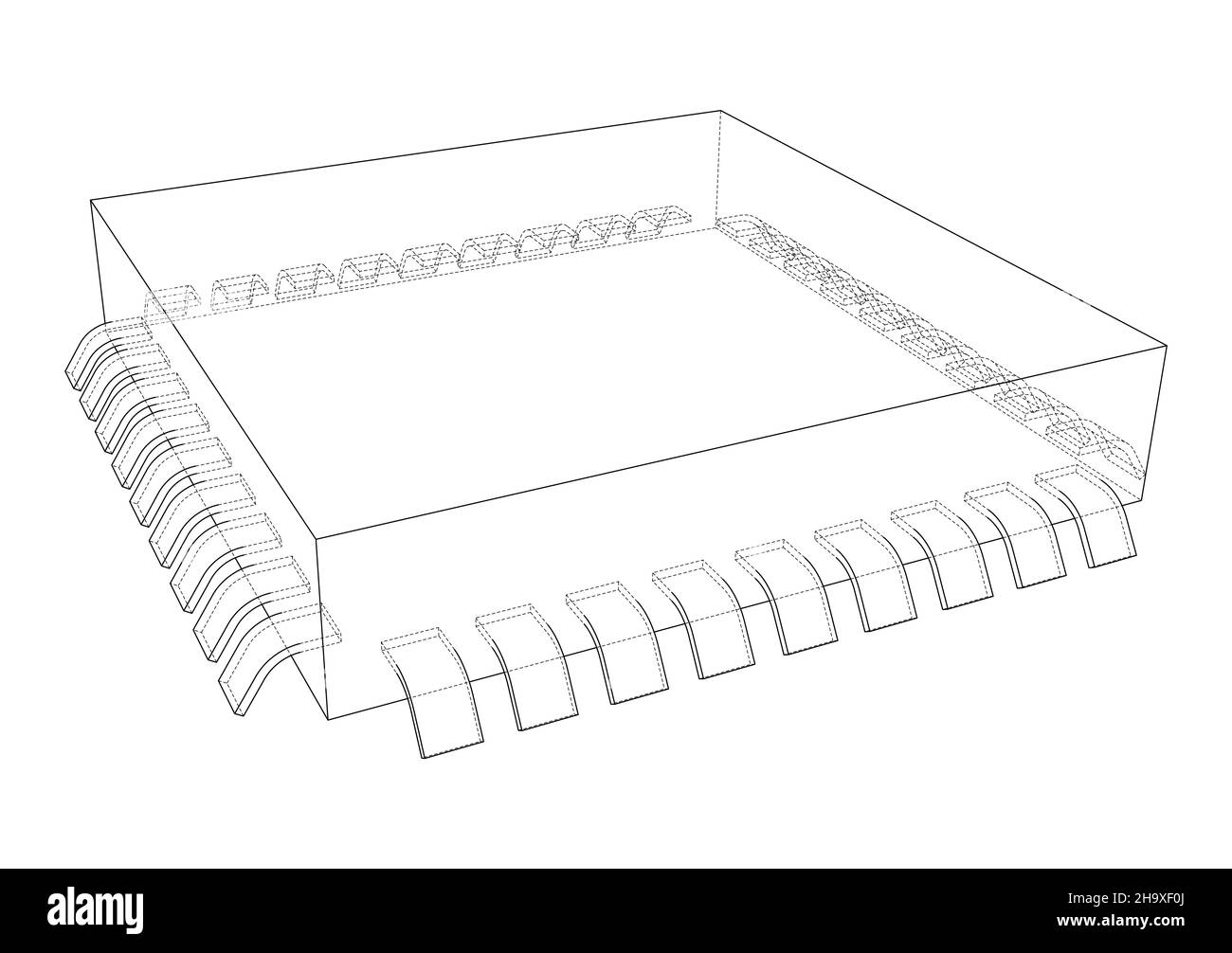3D microchip. 3d illustration Stock Photo - Alamy